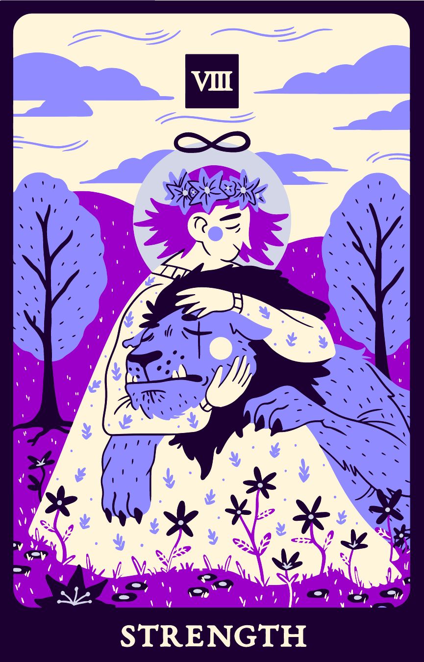 Strength Tarot Card Meaning VIII (Upright & Reversed)