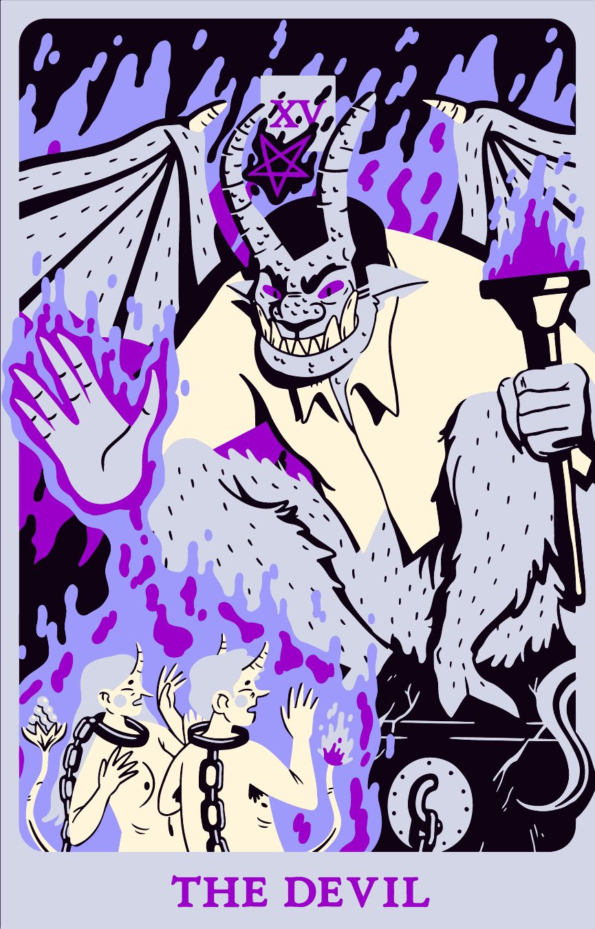 The Devil Tarot Card Meaning XV (Upright & Reversed)